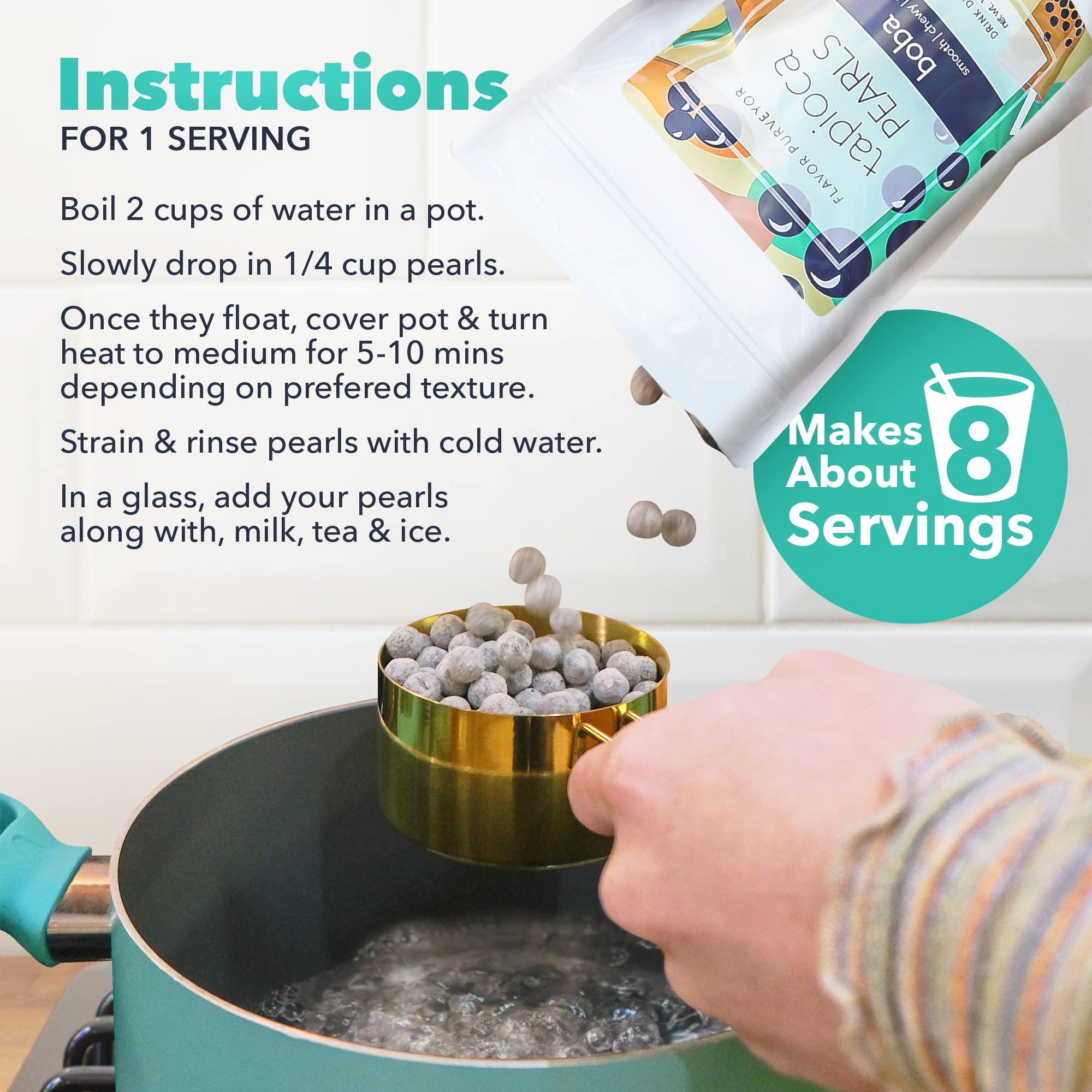 Mua Bubble Tea Kit, Easy DIY Boba Tea Kit, Includes Tapioca Boba Pearls, Royal Milk Loose Tea ...