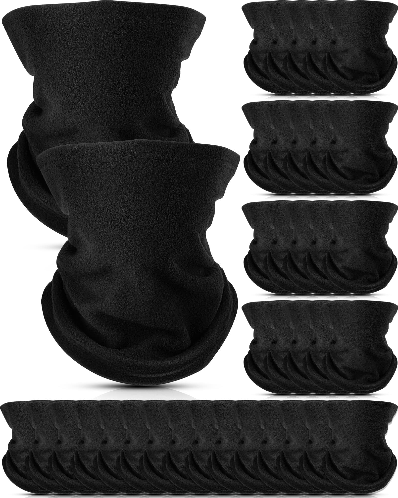 Jecery 50 Pcs Neck Warmer Gaiter Bulk Fleece Neck Gaiter Winter Thermal ...