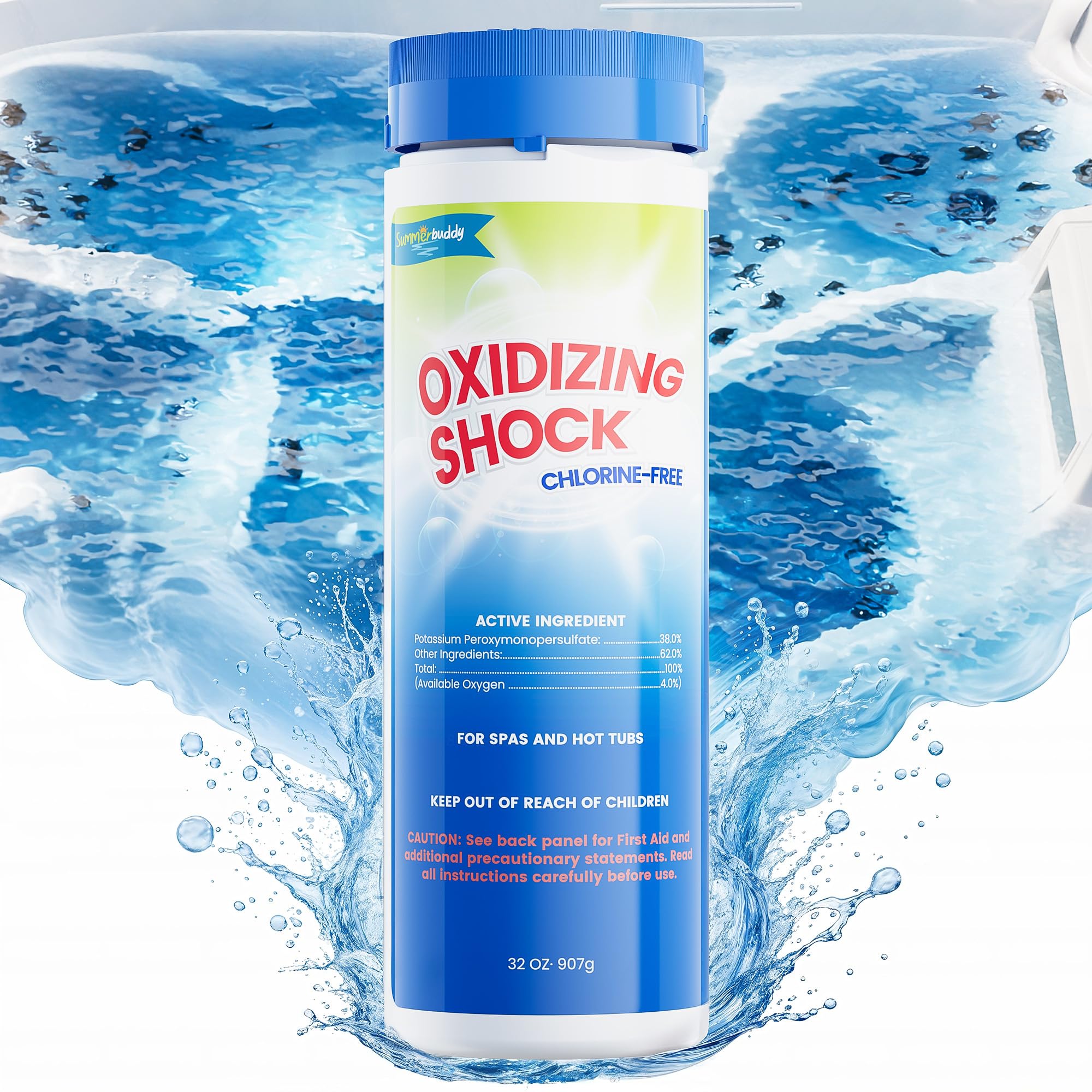 32 Oz Non-Chlorine Shock Oxidizer for Hot Tubs, Spa Chlorine-Free Shock ...