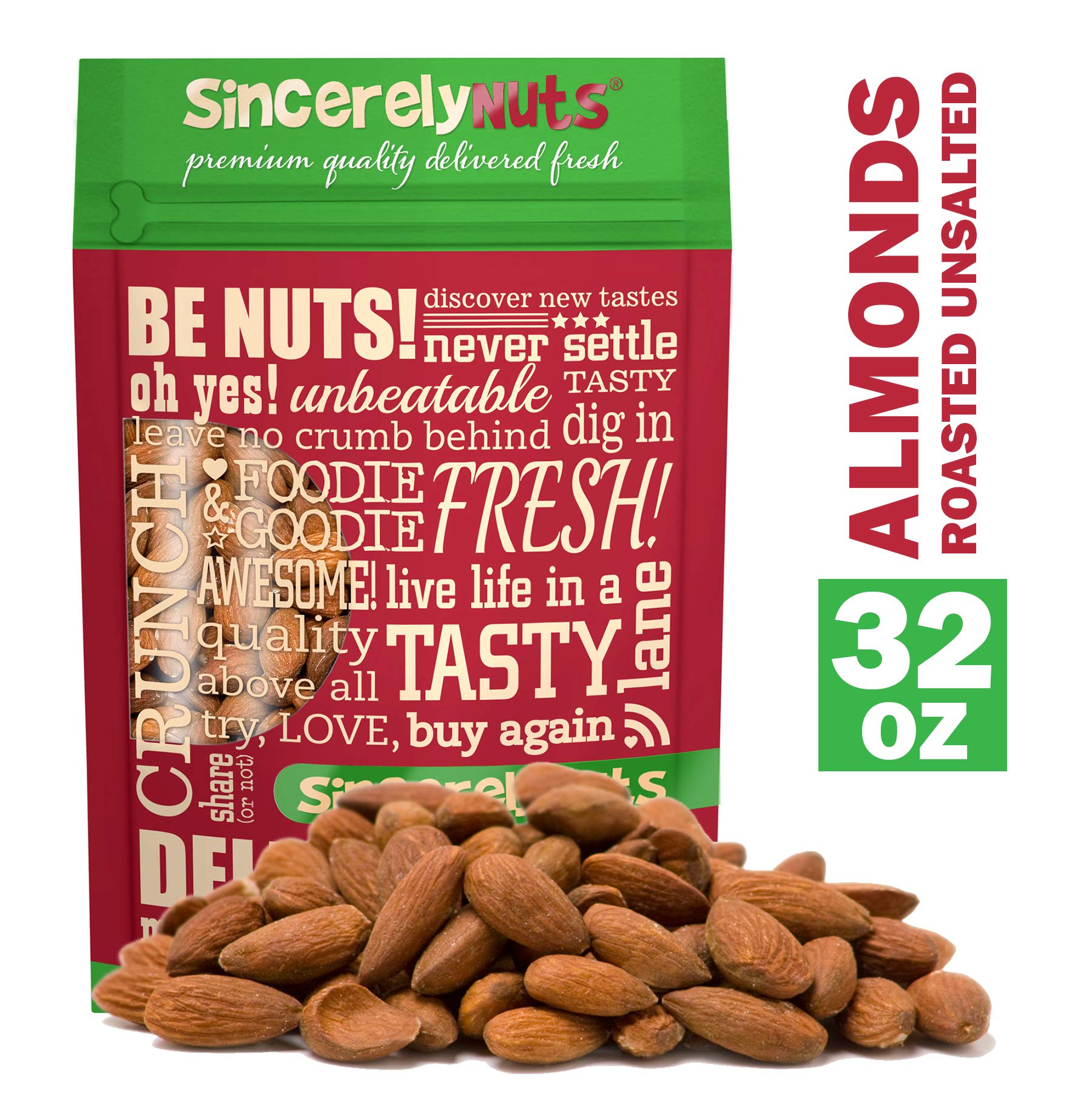 Sincerely Nuts Mixed Nuts Roasted and Unsalted - 2Lb. Bag - Almonds ...