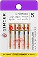 Singer Titanium Universal Regular Point Machine Needles for Woven Fabric, Assorted Sizes, 10 ...