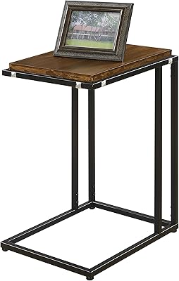 Amazon.com: MyGift Slide Under Sofa Side Table, Metal Slats Snacks and ...