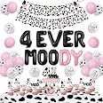Amazon.com: Balterever Cow 4th Birthday Party Decorations 4 Ever Moody ...