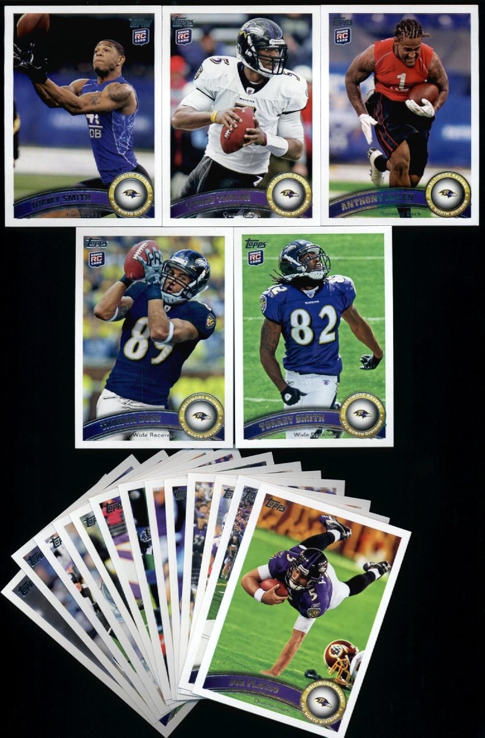 Amazon.com: 2011 Topps Baltimore Ravens Complete Team Set (18 Cards ...