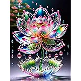 Amazon.com: WIGOR Blue Rose Diamond Painting Kits for Adults, DIY 5D ...