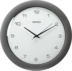 Seiko Wall Clock Silver-Tone Metallic Case: Amazon.ca: Watches