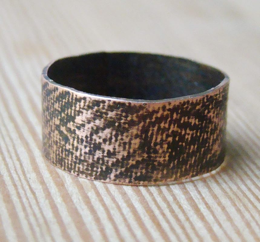 Amazon.com: Handmade Unique Mens Forged Blacksmith Ring Band: Handmade