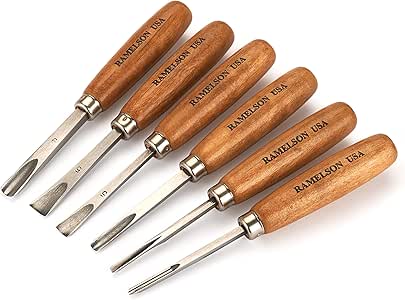 Amazon.com: Ramelson Carving Set of 6 Tools: Wood Chisels: Kitchen & Dining