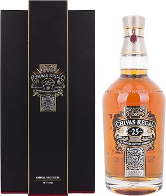 Chivas Regal 25 años Whisky Escocés de Mezcla Premium - 700 ml : Amazon.es: Alimentación y bebidas