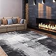 Amazon.com: TRUEDAYS Abstract Rug 5x7 Washable Rug - Modern Black and ...