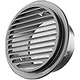 6" in Heavy Duty Thickened 304 Stainless Steel Air Vent Cover Louvered Grille Cover Vent Hood ...
