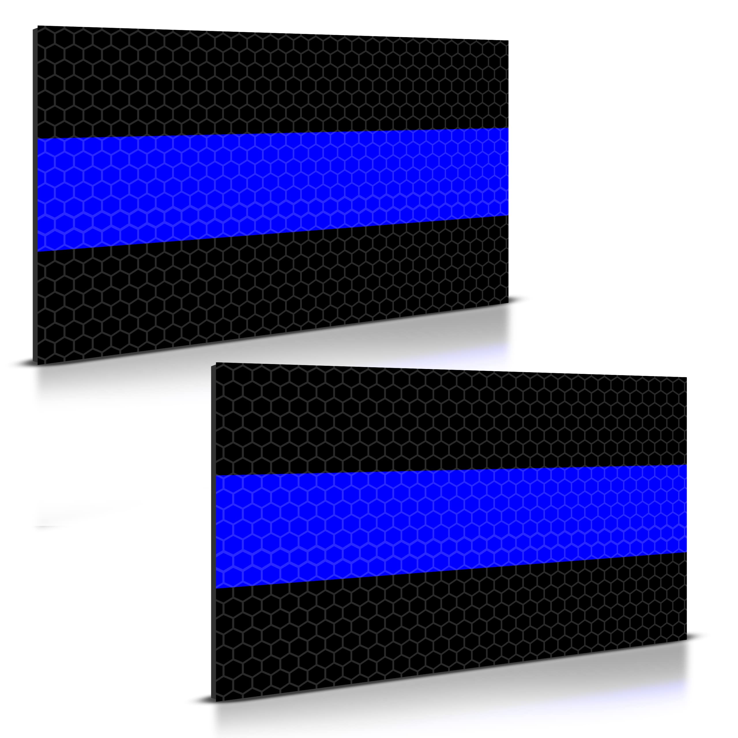 Mua 2PC Reflective Blue Line Car Magnets - 5 x 3.25 Inches - Thin Blue ...
