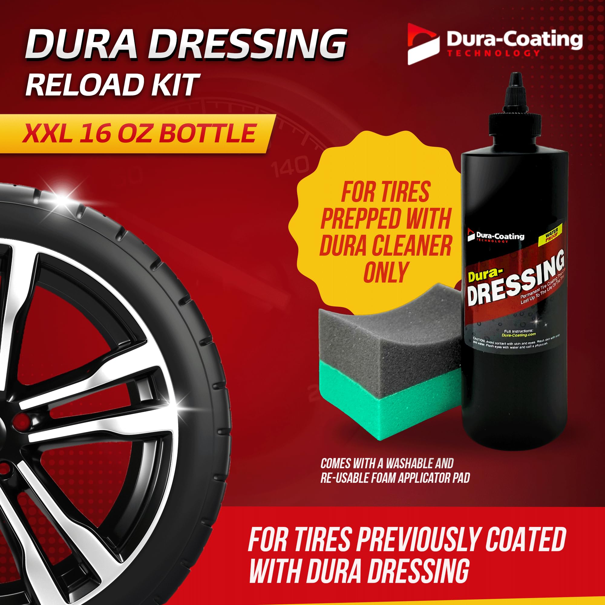 Mua DURA-COATING TECHNOLOGY, Dressing Tire Dressing Re-Load Kit, for ...