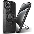 Amazon.com: VAUSERDY Magnetic for iPhone 12 Pro Max Leather Case,Invisible Stand [Compatible ...