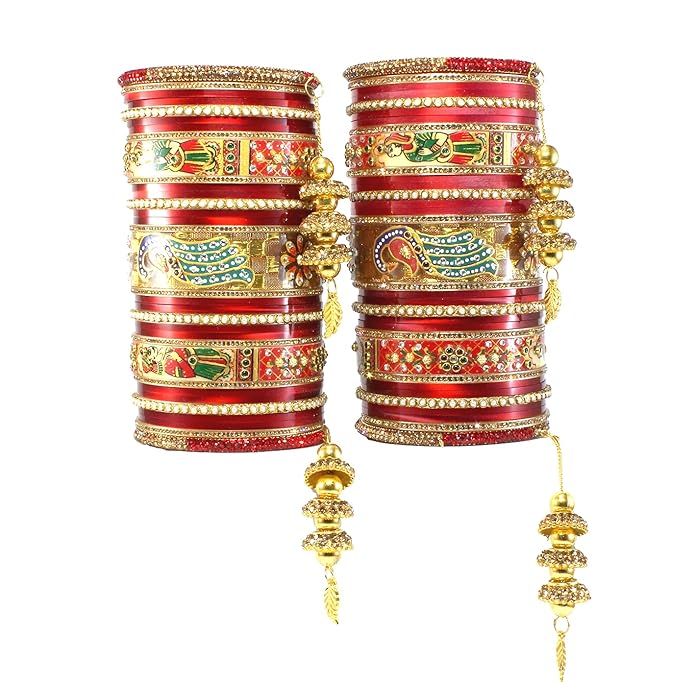 Buy Imprexis Store Hand painted Raja Rani and Peacock Design Punjabi ...