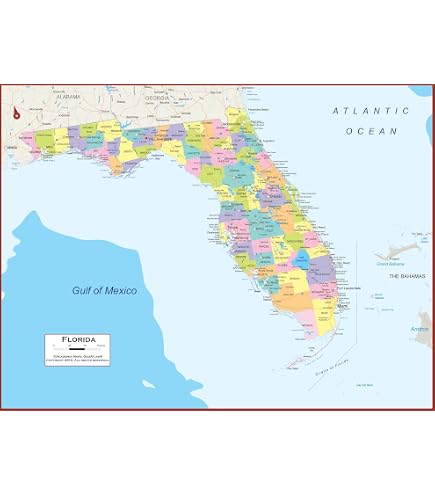 Mapa De Los Condados De Florida Con Carreteras CONDADO PALM BEACH,