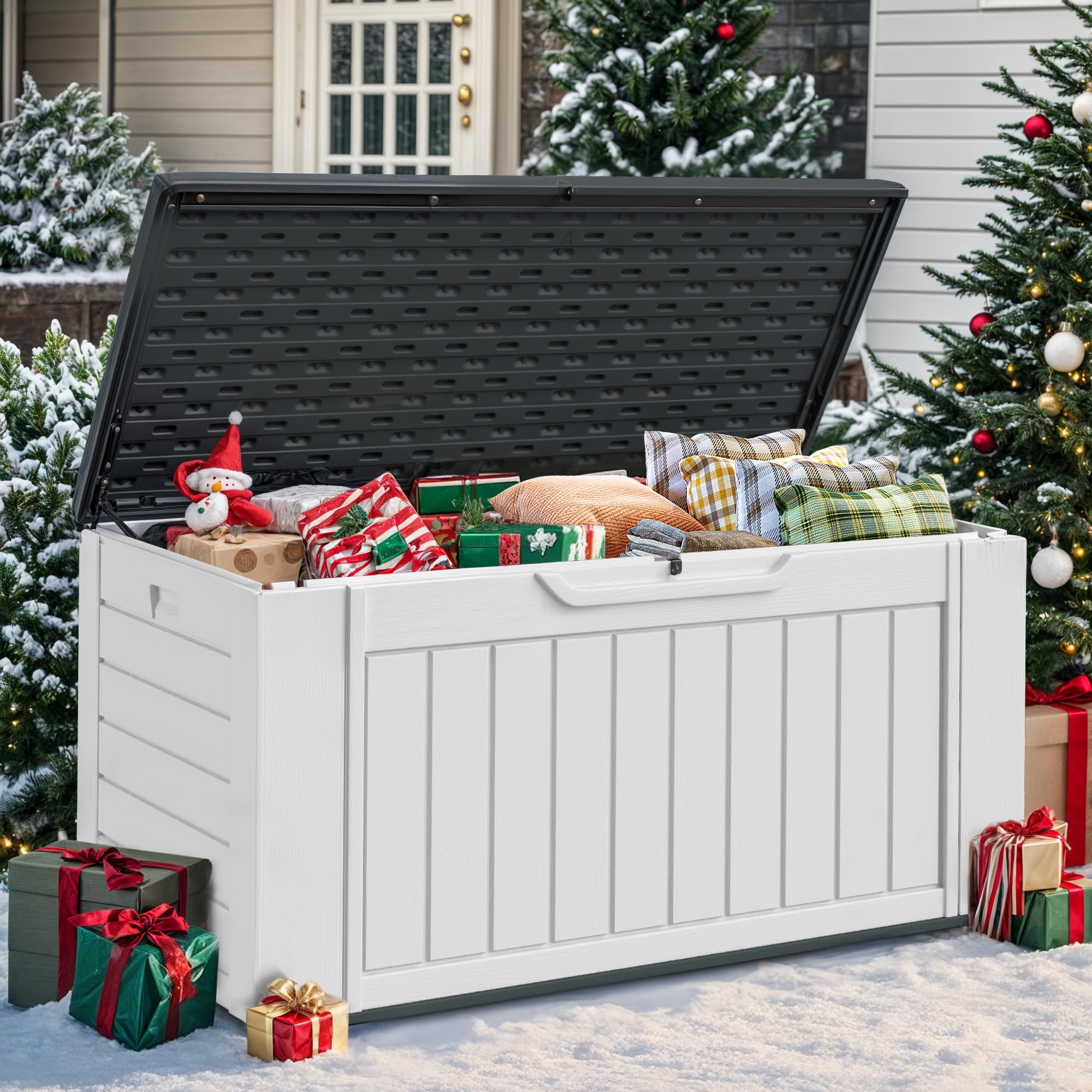 YITAHOME Extra Large 160 Gallon Spacious Deck Container, Waterproof ...