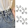 Amazon.com: Adjustable Jeans Button Pin，No Need to Sew Jeans Button ...