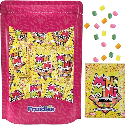 Fruidles Mixed Fruit Flavors Mini Chiclets Gum, Square Chicle Gum Tabs ...