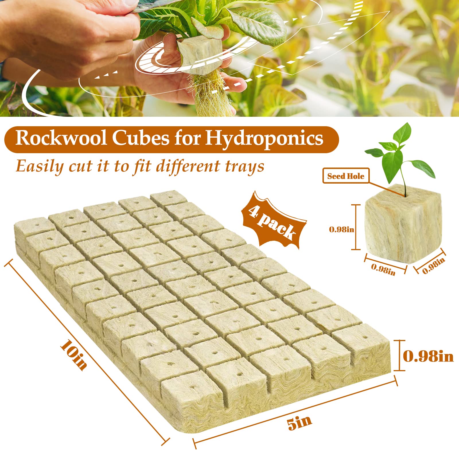 Mua Legigo 1 Inch Rockwool Cubes Seed Starter Plugs for Hydroponics ...