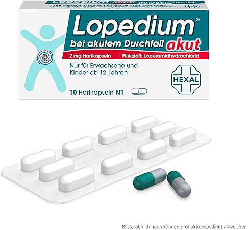 Lopedium akut bei akutem Durchfall, 10 St. Hartkapseln: Amazon.de ...