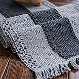 Amazon.com: Alynsehom Macrame Table Runner Cream Beige Boho Table Runner with Tassels Hand Woven ...