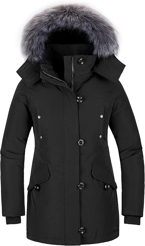 Amazon.com: CHIN·MOON Women's RDS Down Jacket Waterproof Winter Coat ...