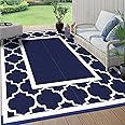 Amazon.com: GENIMO 9'x18' Outdoor Rug for Patio, Reversible Plastic ...