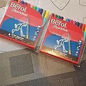 Berol Colour Fine Fibre Tipped Pen with 0.6 mm Line Width - Black, Pack ...