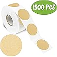 Amazon.com : 1500 Natural Brown Kraft Stickers, Round Blank Tag Labels ...