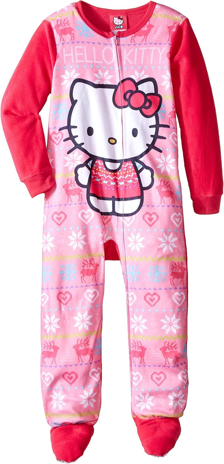 FUN FOOTIES Camo Smiley Girls Footed Pajama Sleeper Onesie, Hello Kitty ...
