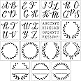 Amazon.com: Alphabet Monogram Stencils by Craft Smart®, 12" x 12" - 64 ...