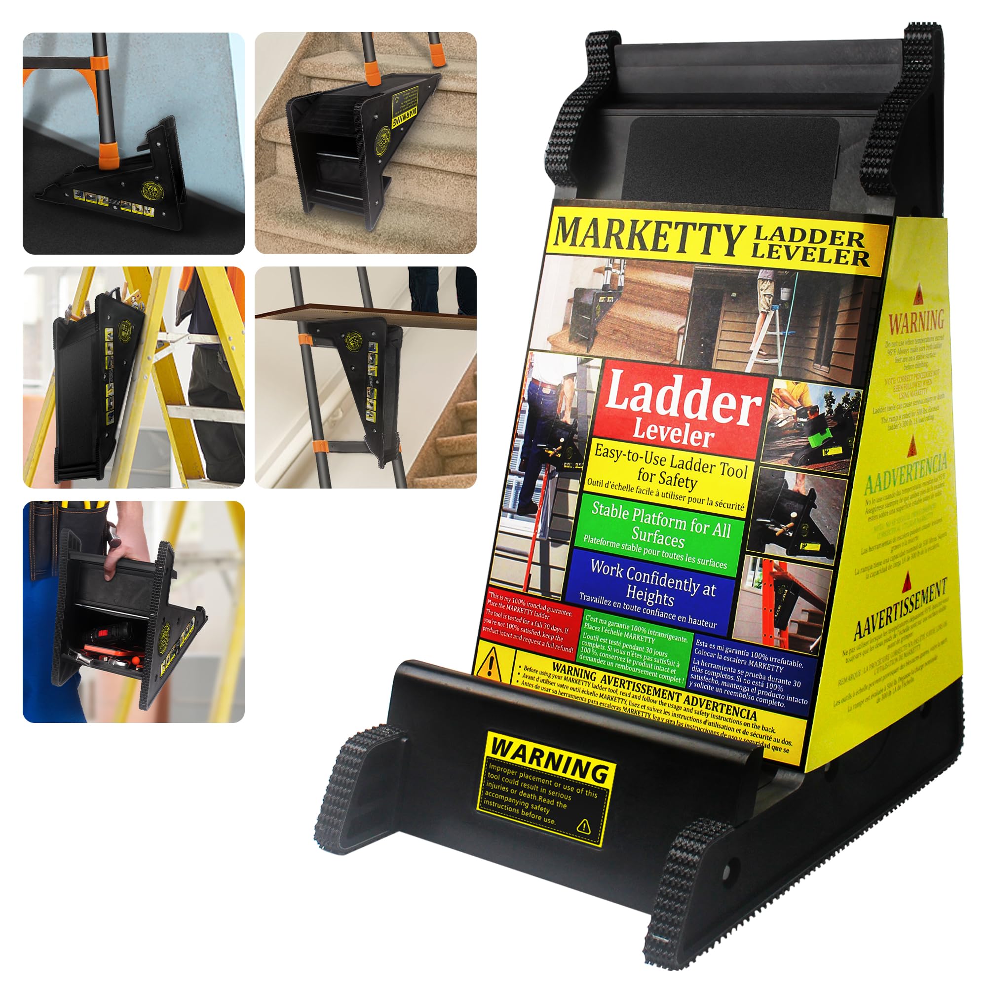 Ladder Leveler, Pitch Hopper, Ladder Stabilizer With Storage, Ladder ...