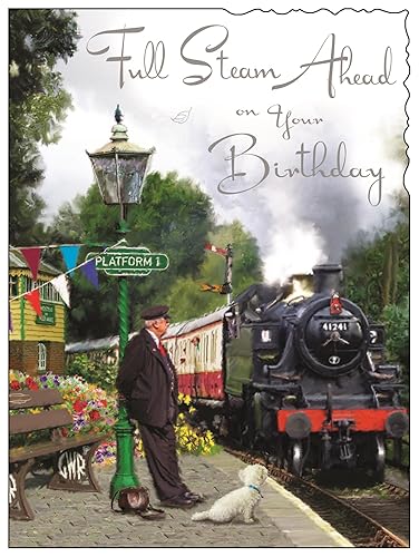 Personalised Steam Train Birthday Card - 2 Designs (The Flying Scotsman ...