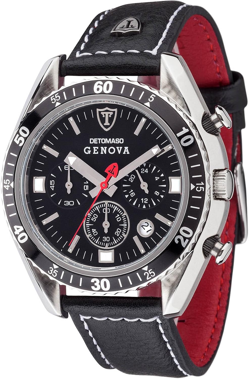 DETOMASO Men's Genova Quartz Watch with Black Dial Analogue Display and ...