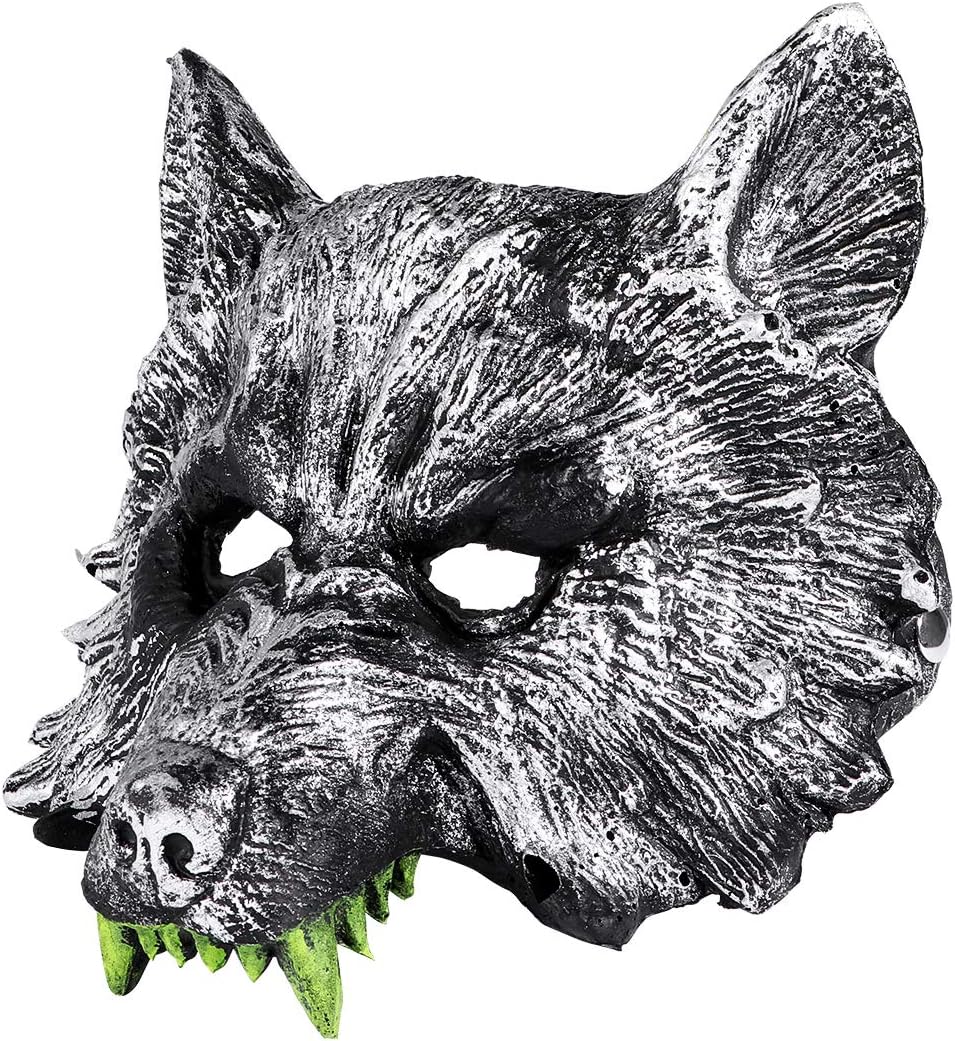 NUOLUX Head Wolf Mask 3D Werewolf Mask Halloween Haunted House Props ...