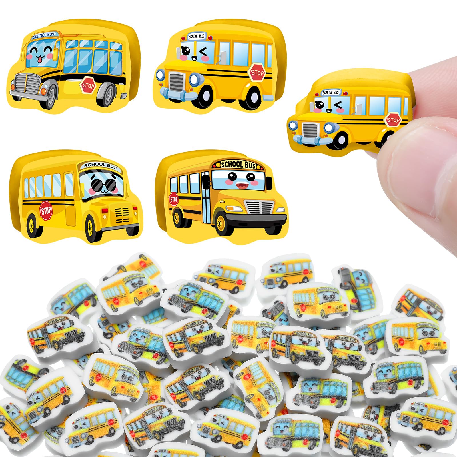 PerKoop 60 Pcs Mini Erasers for Kids Cute Erasers Bulk Welcome Back to ...