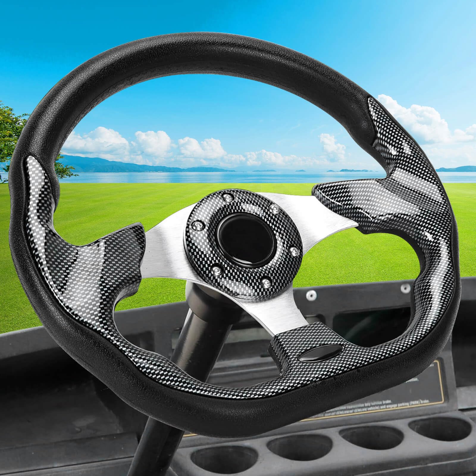 Golf Cart Steering Wheel fit EZGO RXV & TXT, Club Car DS, Club Car ...