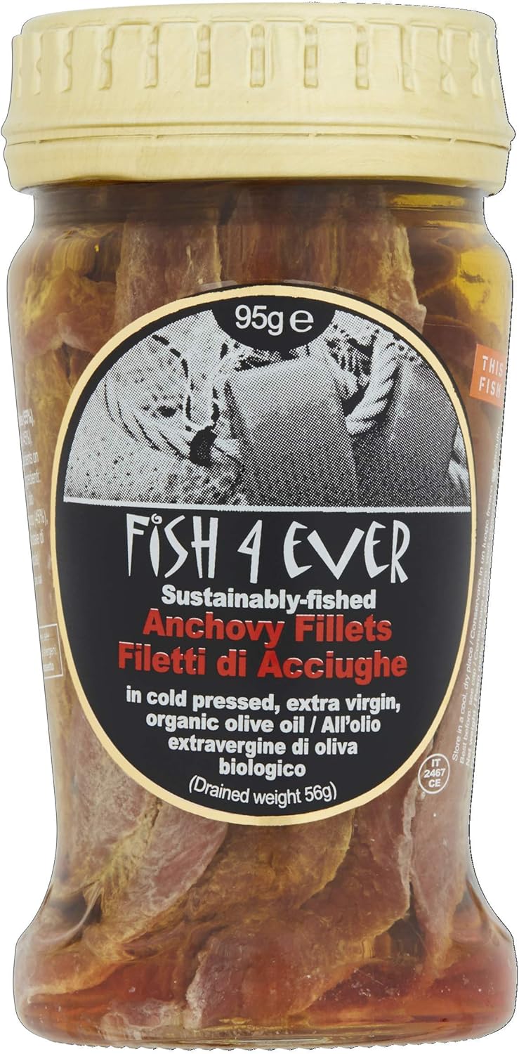 Fish 4 Ever Anchovy Fillet In Oil 95g: Amazon.co.uk: Grocery