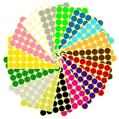 1280PCS 1 Inch Round Dot Stickers Color Coding Nepal | Ubuy