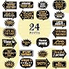 Outus 24 Pieces Photo Booth Props Birthday with Stick Happy Birthday ...