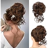 Amazon.com : ZERAL Messy Bun Hair Piece Tousled Updo Messy Hair Bun ...