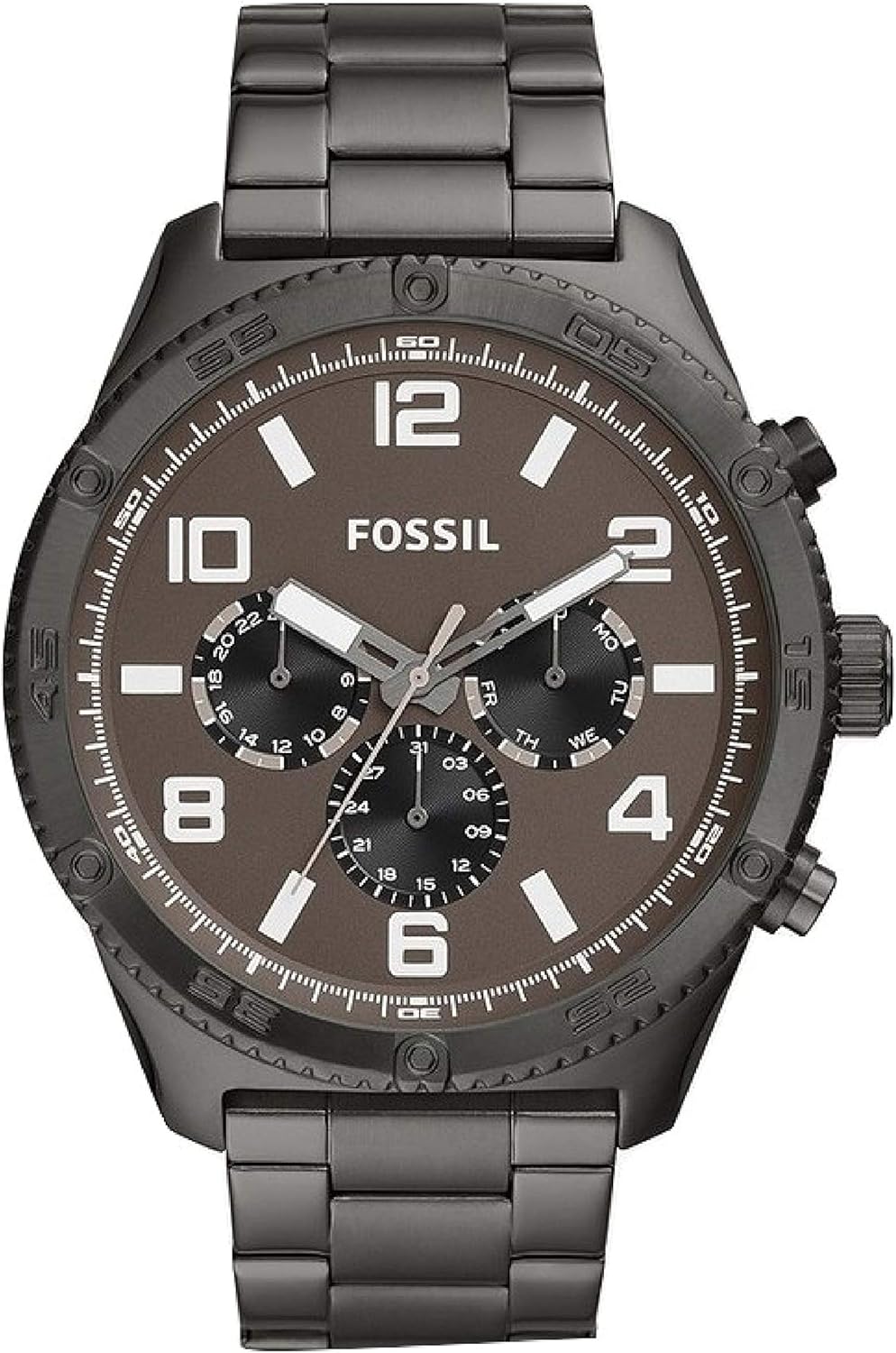 Amazon.com: Fossil Brox Multifunction Smoke Stainless Steel Watch ...