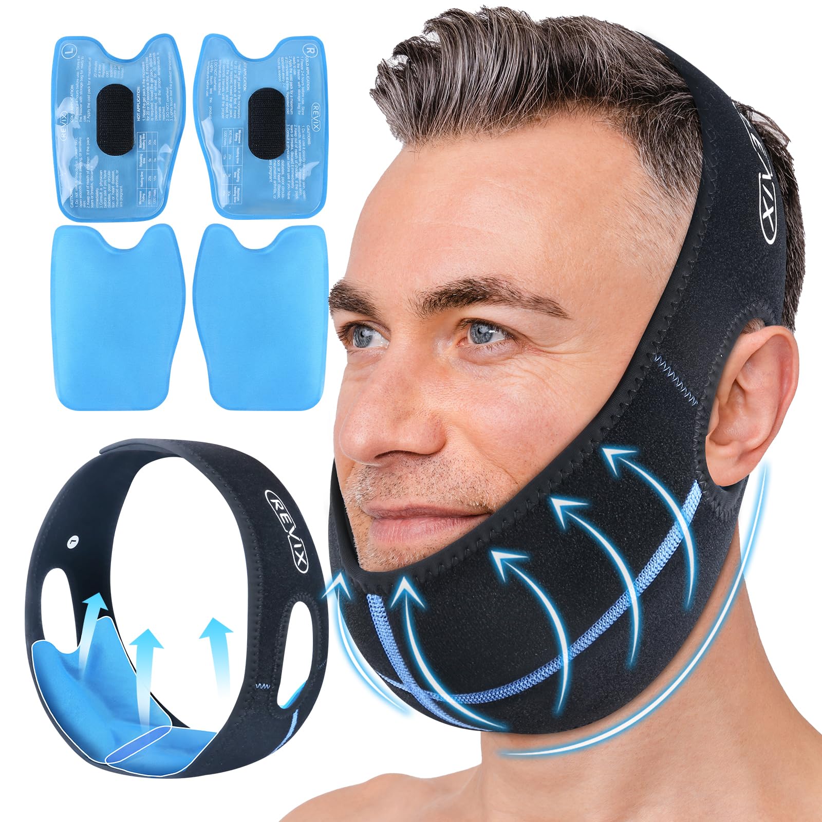 Mua REVIX Wisdom Teeth Ice Pack Head Wrap with 3D Sewing Face Ice Pack ...