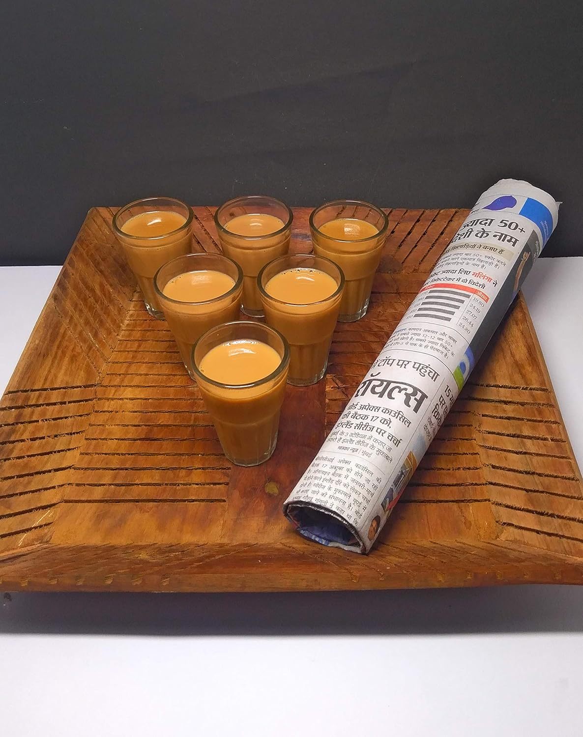 Buy Indian Karigar Cutting Chai Glass 6pcs (125ml) Dhaba Style Roadside ...