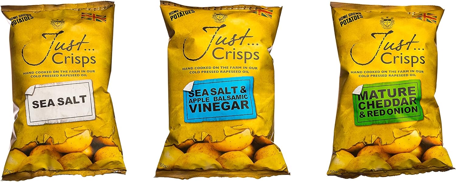 Just Crisps Classic Mixed Variety Box, 150 g, Pack of 12: Amazon.co.uk ...