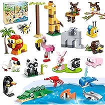 Lego Zoo HOGOKIDS Zoo Building Set - 25 Animals With Play Mat & 8 Zoo ...