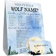 Amazon.com: What's your Wolf Name,1 Game Sign and 30 Name Stickers ...