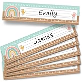 Amazon.com: 25 Colorful Desk Name Plates for Classroom - Classroom Name ...