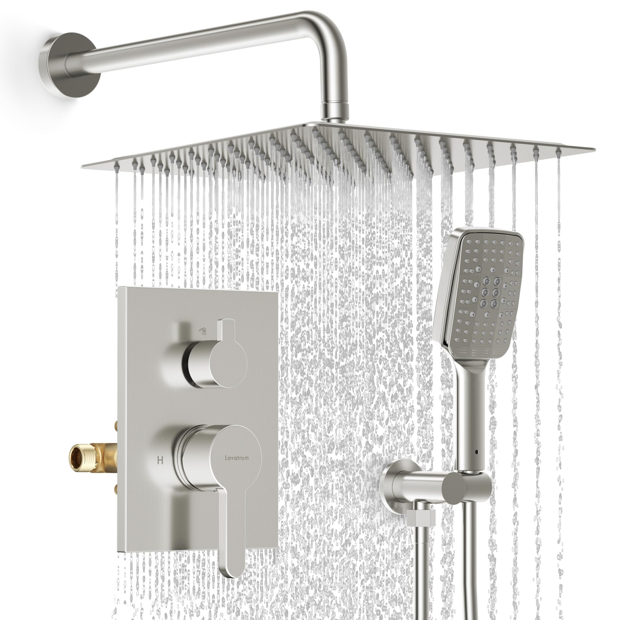 Lavatrum Shower Faucet Set - 12 inches Rain Shower System with 6 ...